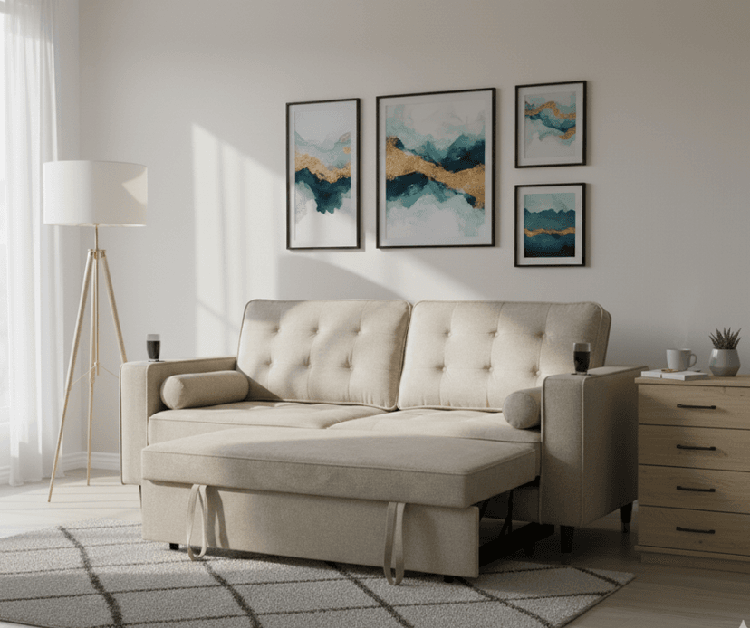 Judy Velvet Sofa 2 Seater | Crafted with an MDF frame | Grey and Pink ...